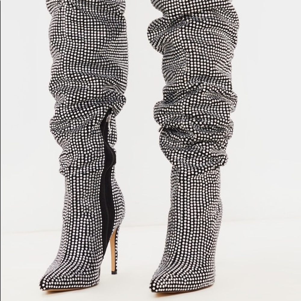 Otk Studded Stiletto Boots - Gem